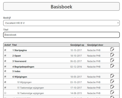Handboek bewerken - Personeelshandboek Online